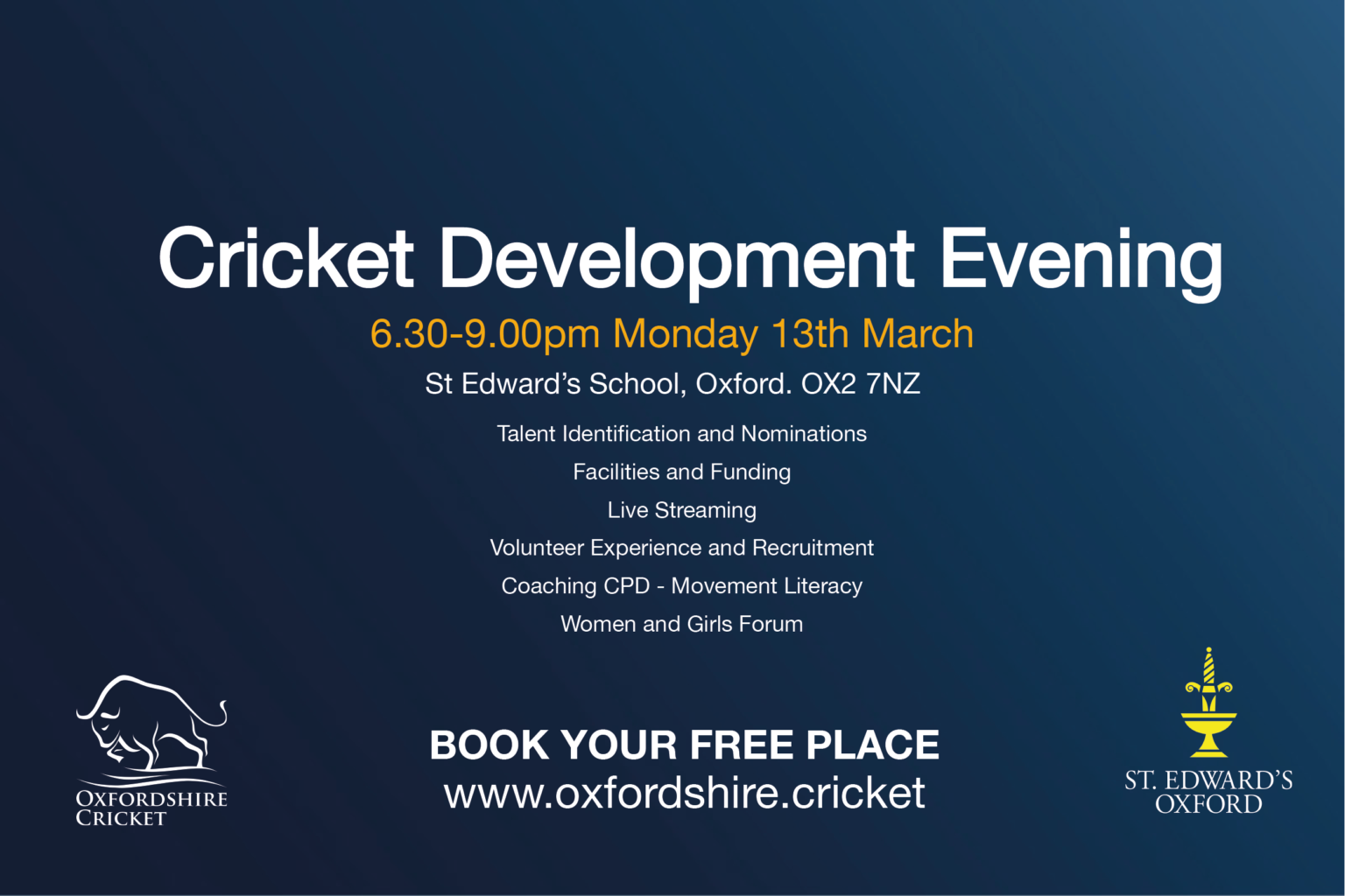 Cricket Development Evening 2023 – Oxfordshire Cricket